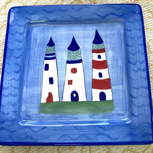 Foreside | Dining | Foreside Square Lighthouse Plate | Poshmark